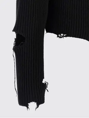 HAIKURE Lover Distressed Cropped Knitted Sweater