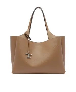 TOD'S T Timeless Logo Plaque Medium Tote Bag