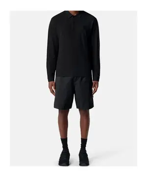 Stone Island Slim-fit Long-sleeve Polo With Tonal Compass Patch
