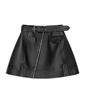 Givenchy Mini Biker Skirt In Nappa Leather