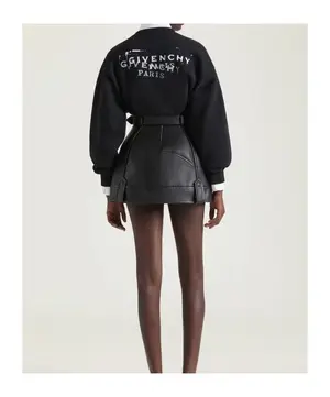 Givenchy Mini Biker Skirt In Nappa Leather