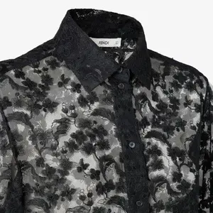 Fendi Ivory Peonia Lace Shirt