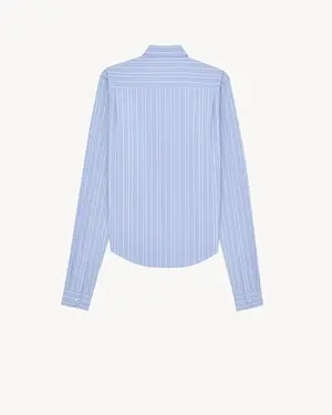 Saint Laurent Shirt In Striped Cotton Poplin