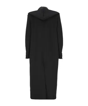 Balenciaga Maxi Hooded Double-breasted Coat