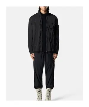 Stone Island Comfort-fit Zip-up Overshirt - Black