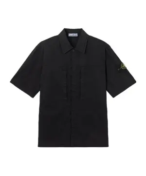 Stone Island Comfort-fit Short-sleeve Shirt With Chest Pockets