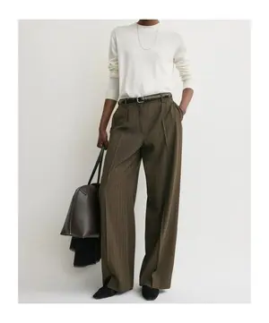 TOTEME Pinstripe Wide Trousers