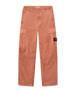 Stone Island Loose-fit Cargo Trousers With Drawstring Cuffs