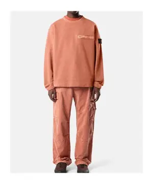 Stone Island Oversized-fit Crewneck Sweatshirt With Chest Pocket