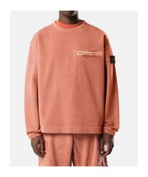 Stone Island Oversized-fit Crewneck Sweatshirt With Chest Pocket