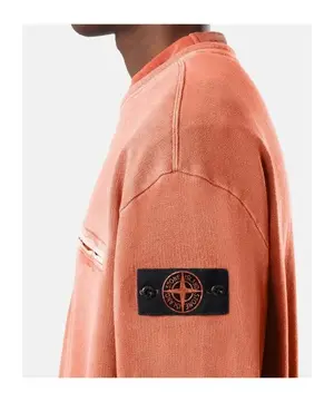 Stone Island Oversized-fit Crewneck Sweatshirt With Chest Pocket
