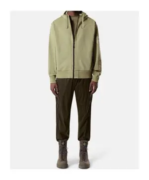 Stone Island Oversized-fit Zip-up Sweatshirt With 'vertical Placement' Print