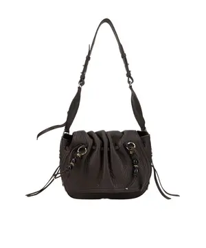 Isabel Marant Étoile Adjustable Shoulder Bag With Drawstring And Tassels - Brown