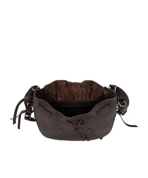 Isabel Marant Étoile Adjustable Shoulder Bag With Drawstring And Tassels - Brown