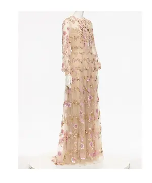 Valentino Garavani Long Sleeve Sequin Embellished Dress