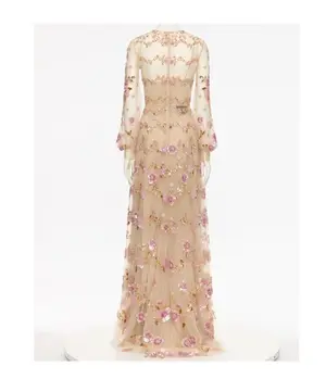 Valentino Garavani Long Sleeve Sequin Embellished Dress