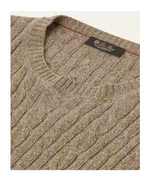 Loro Piana Cable-knitted Crewneck Jumper