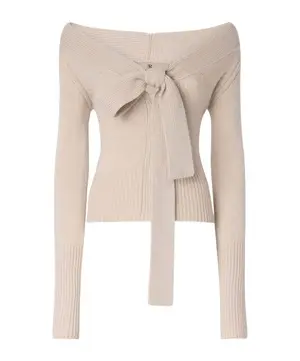 Ermanno Scervino Pure Cashmere Cardigan With Front Bow Detail