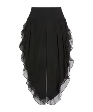 Valentino Garavani Ruffled Trim Ballon Trousers