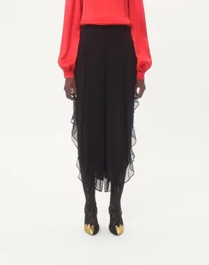 Valentino Garavani Ruffled Trim Ballon Trousers