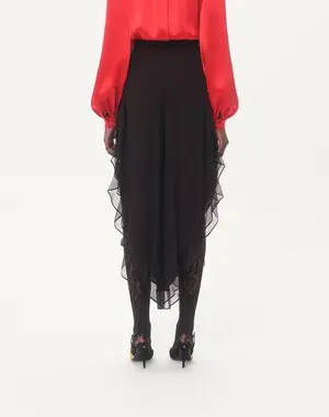 Valentino Garavani Ruffled Trim Ballon Trousers
