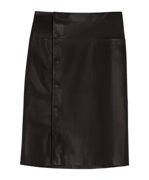 LEMAIRE Leather Wrapover Midi Skirt