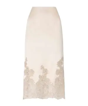 Ermanno Scervino Lace Ruffle Skirt - Nude