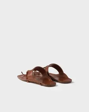 Prada Square-toe Flat Sandals
