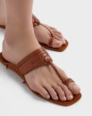 Prada Square-toe Flat Sandals