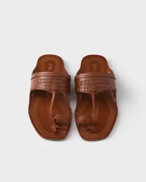 Prada Square-toe Flat Sandals