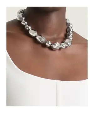 Givenchy Sculpted Gem Necklace In Metal