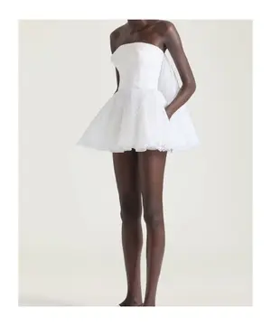 Givenchy Bustier Cape Back Dress In Lace