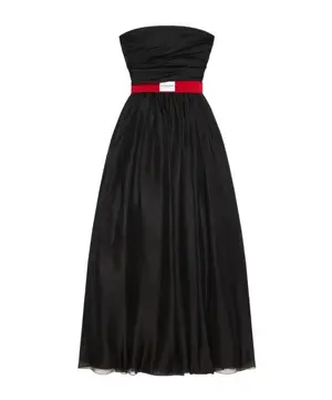 Givenchy Bustier Evening Dress In Organza - Black