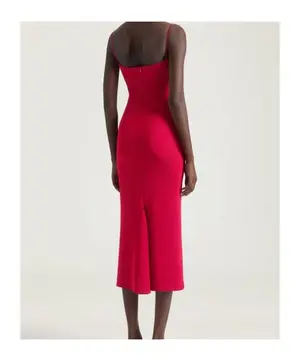 Givenchy Sliced Midi Dress In Crepe Cady