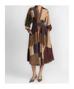 Zimmermann Patchwork Print Midi Dress