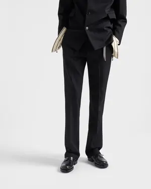 Prada Straight-leg Tailored Wool Trousers