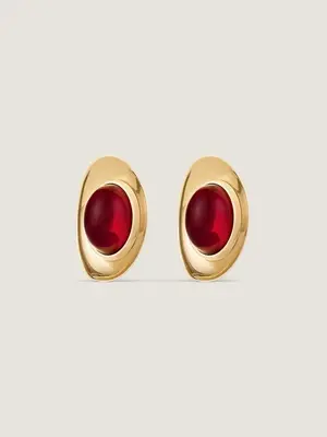 Givenchy Sculpted Gem Earrings In Metal And Resin