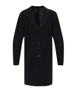 Issey Miyake Plissé Single-breasted Coat