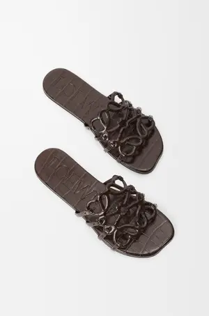 Loewe Petal Anagram Slide Sandals