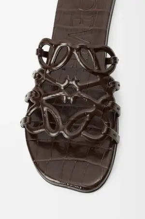 Loewe Petal Anagram Slide Sandals