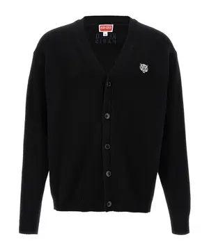 Kenzo Happy Tiger Patch Knit Cardigan