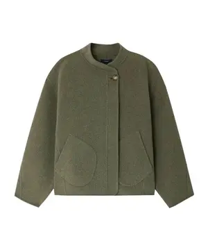 Soeur Short Coat With Side Pockets - Green