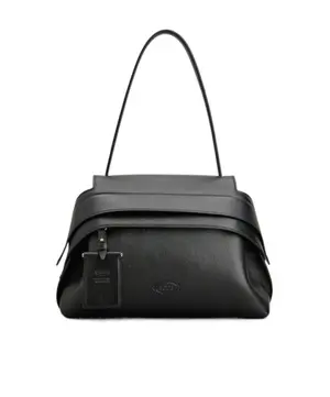 TOD'S Wave Logo Embossed Shoulder Bag