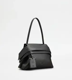 TOD'S Wave Logo Embossed Shoulder Bag