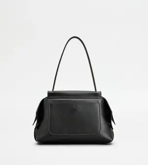 TOD'S Wave Logo Embossed Shoulder Bag