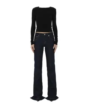 HAIKURE Split-hem Jeans - Black
