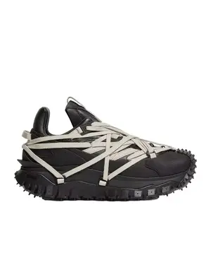 Moncler Trailgrip Megalace Leather Sneakers - Black
