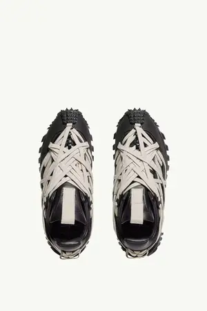Moncler Trailgrip Megalace Leather Sneakers - Black