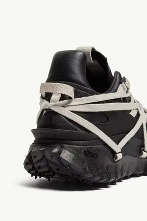 Moncler Trailgrip Megalace Leather Sneakers - Black