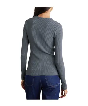 AGOLDE Cutout Ribbed Cotton Top